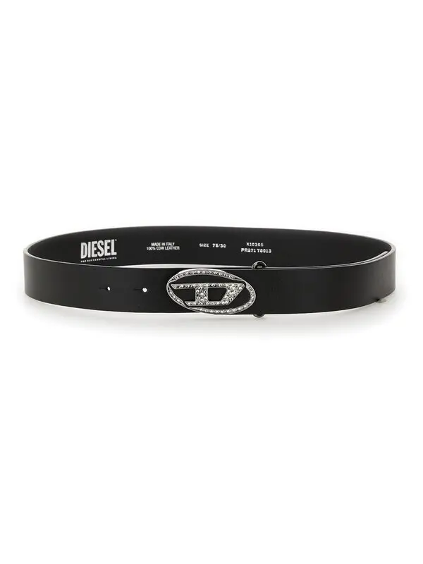 DIESEL Belt With Logo - Black