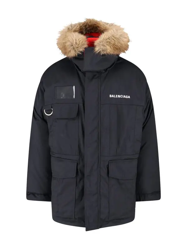 Balenciaga Logo Reversible Down Jacket