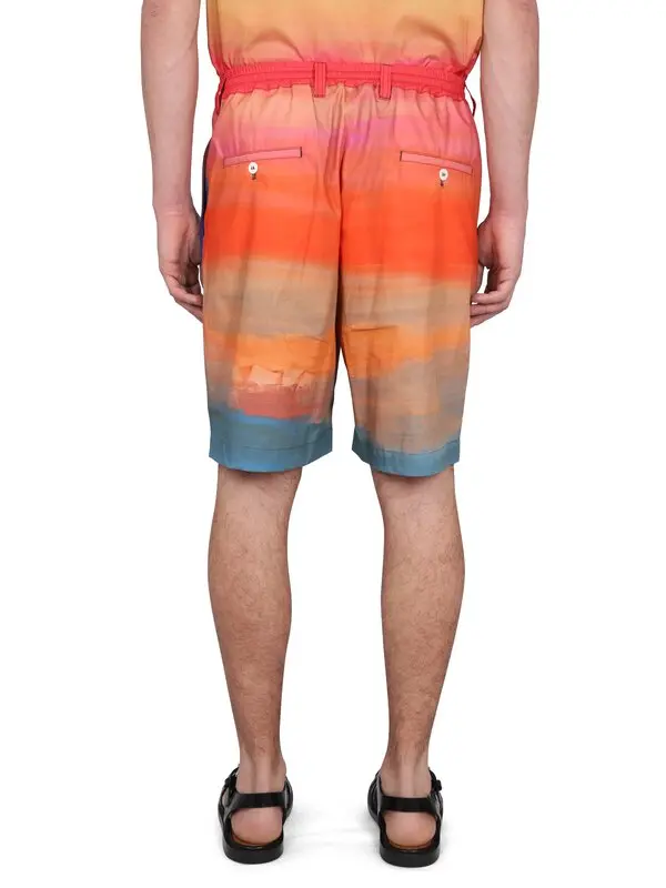 Marni Cotton Bermuda Shorts - Multicolour