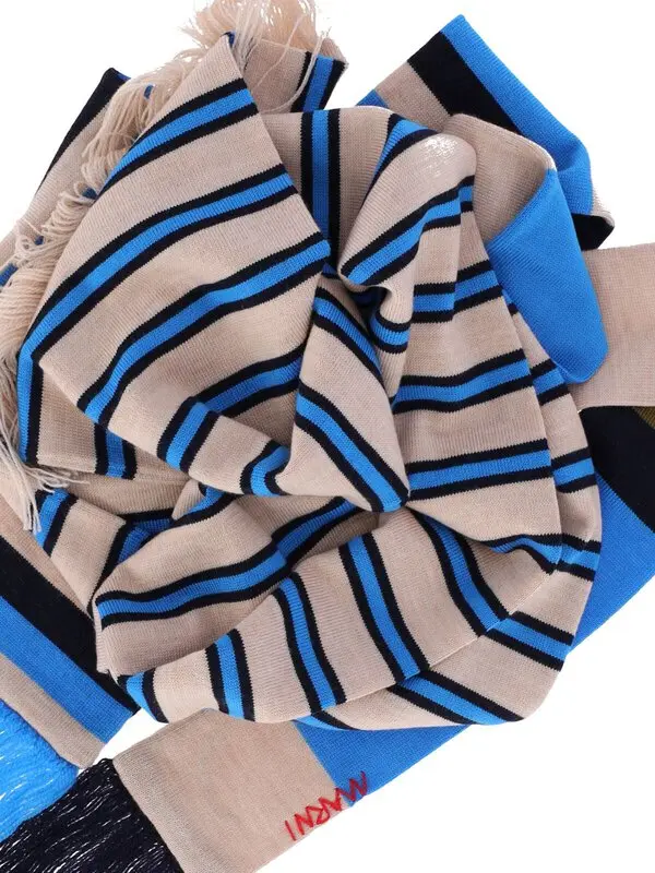 Marni Striped Virgin Wool Scarf