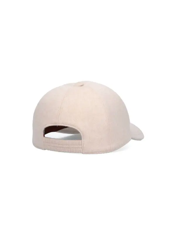 Loro Piana Cashmere Baseball Cap - Cream