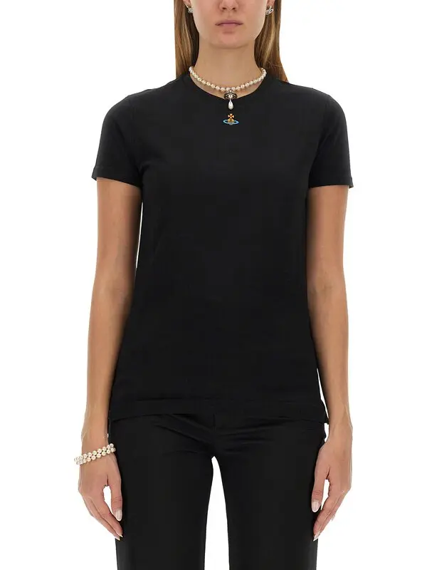VIVIENNE WESTWOOD T-shirt With Logo - Black