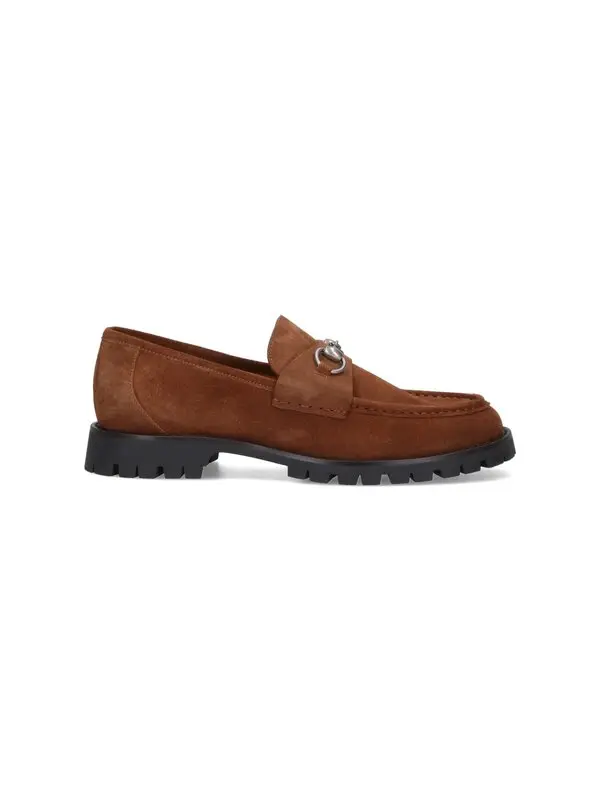 Gucci Horsebit Leather Loafers - Brown