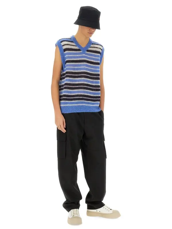 Marni Striped Mohair Blend Vest