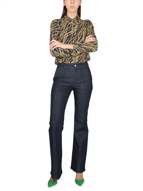 Michael Kors Silk Blend Button Down Shirt