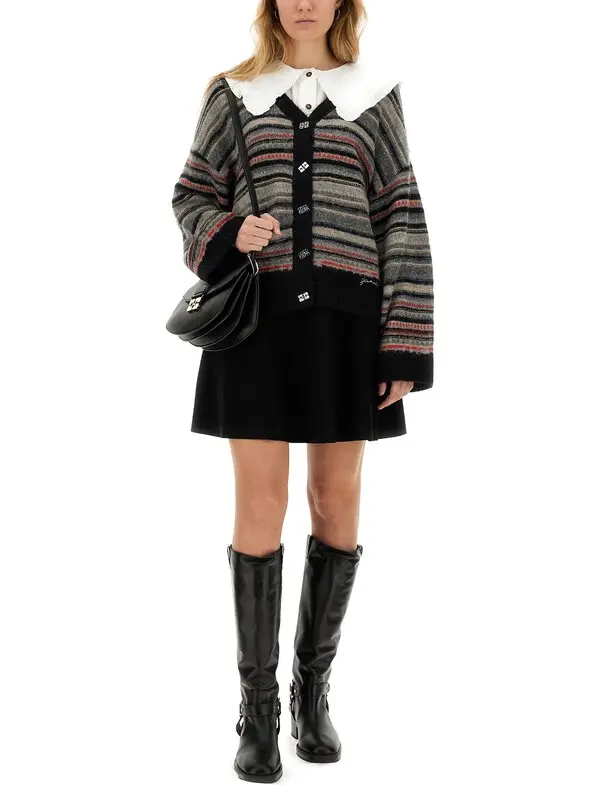 GANNI Boxy Fit Cardigan - Multicolour
