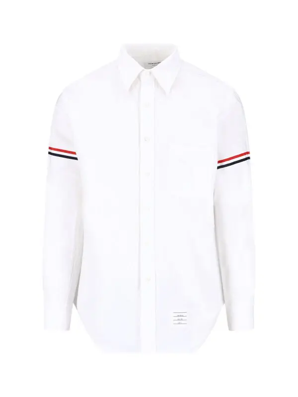 Thom Browne Tricolor Detail Shirt - White