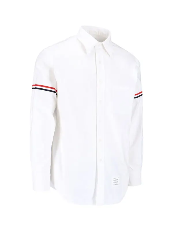 Thom Browne Tricolor Detail Shirt - White