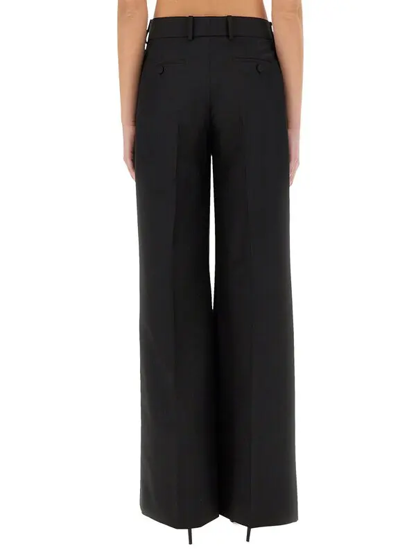 Alexander McQueen Wide Leg Pants With Stripes