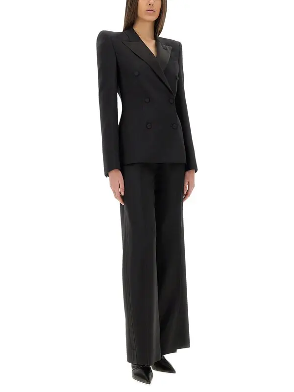 Alexander McQueen Wide Leg Pants With Stripes