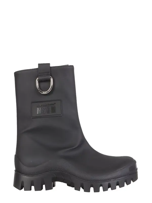 MSGM Ankle Rain Boots - Black