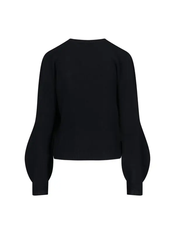 Miu Miu Logo Cashmere Sweater - Black