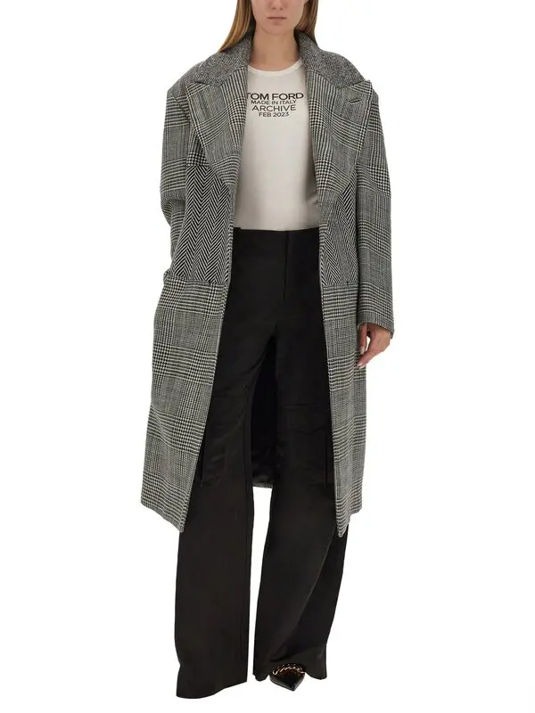 TOM FORD Wool Patchwork Overcoat