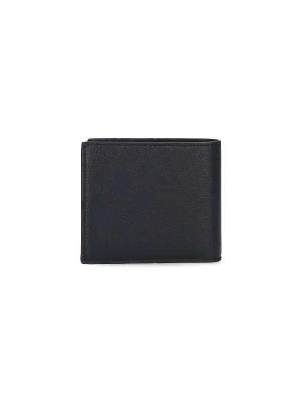 Miu Miu Bi-fold Logo Wallet - Black