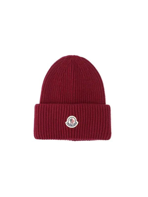 Moncler Virgin Wool And Cashmere Beanie - Red