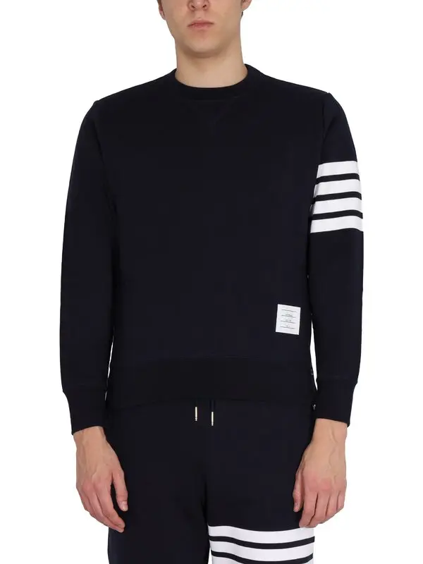 Thom Browne 4-bar Stripe Inlay Sweatshirt - Blue