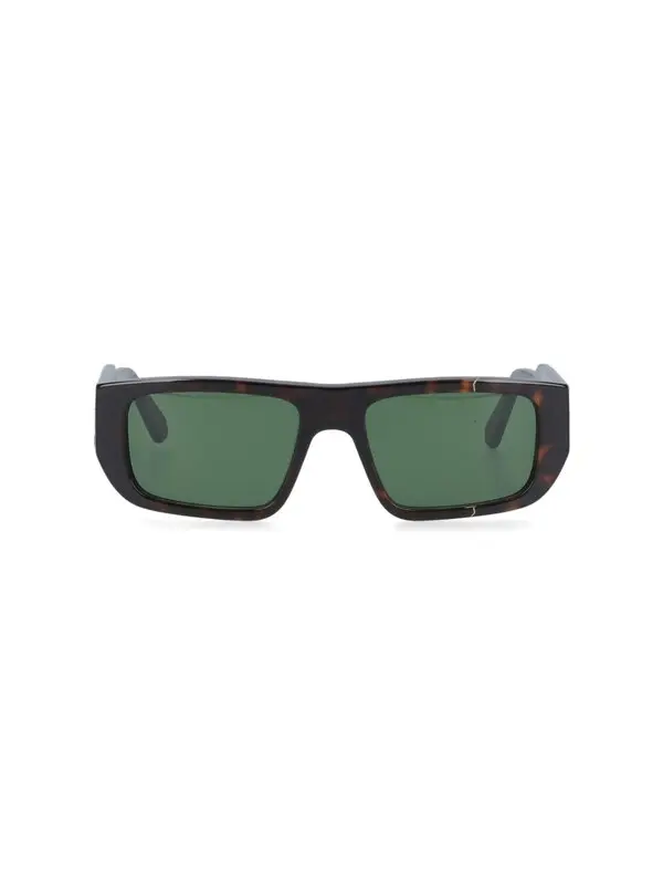 FACE.HIDE Broken Vision Square Frame Sunglasses - Brown
