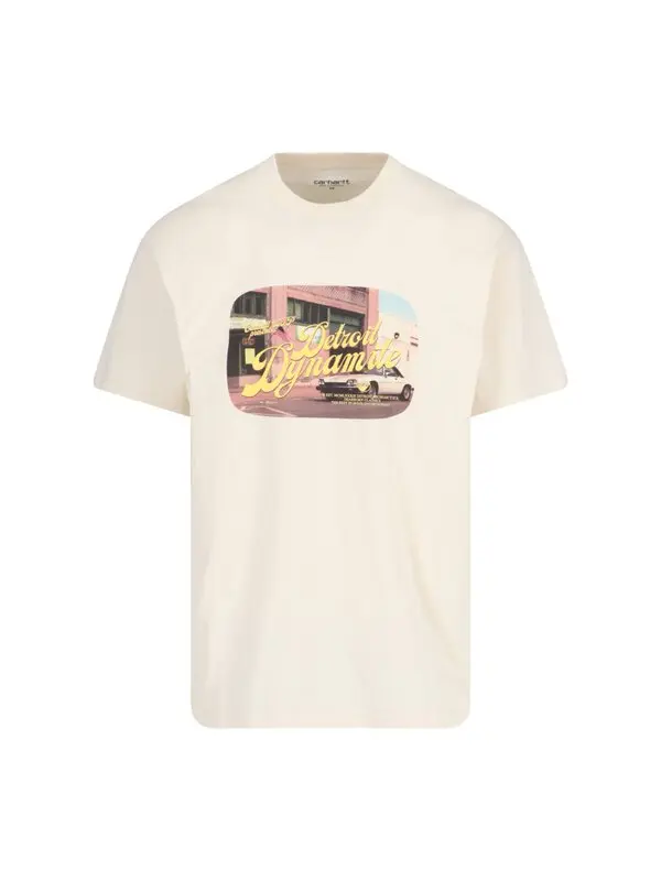 Carhartt Work In Progress Greatest Flicks' T-shirt - Cream