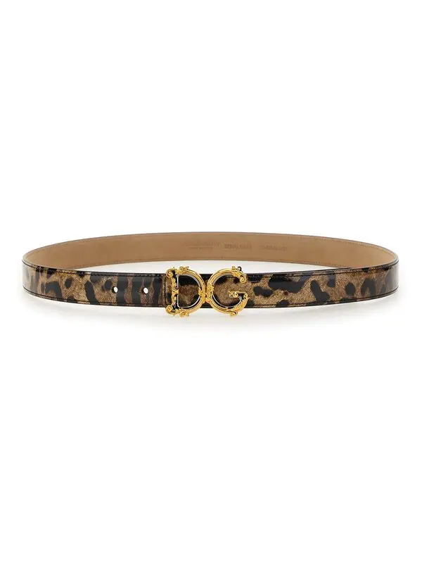 Dolce & Gabbana Leopard Print Belt - Multicolour