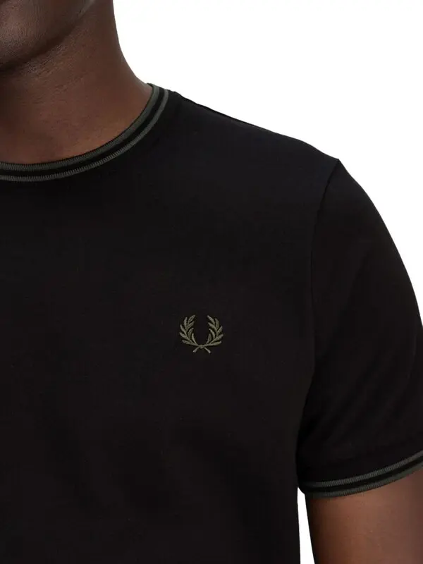 Fred Perry Double Stripe T-shirt - Black