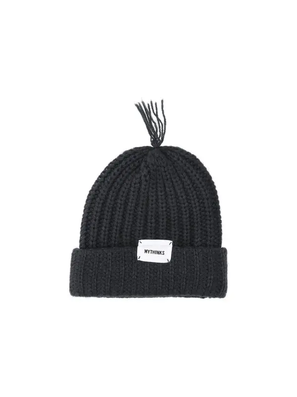 MYTHINKS Wool Blend Beanie - Black