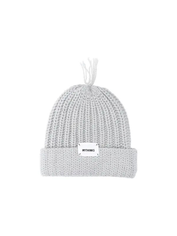 MYTHINKS Wool Blend Beanie - Gray
