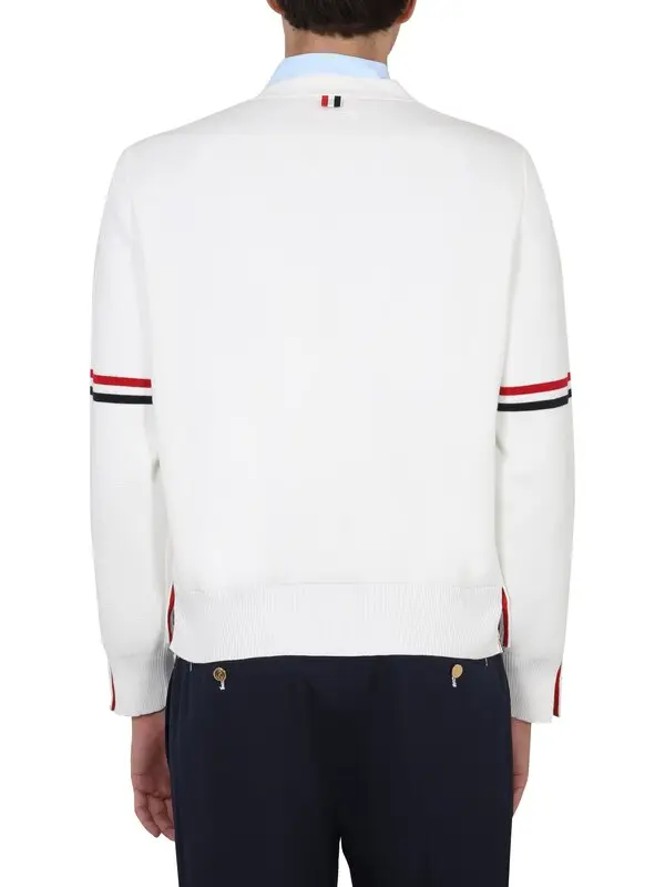 Thom Browne V-neck Cardigan - White