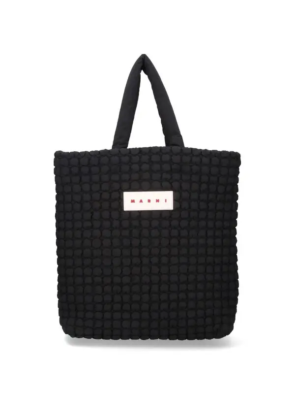 Marni Puff Tote Bag - Black