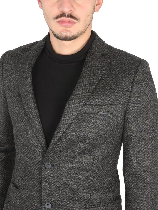 TONELLO Single-breasted Jacket - Grey