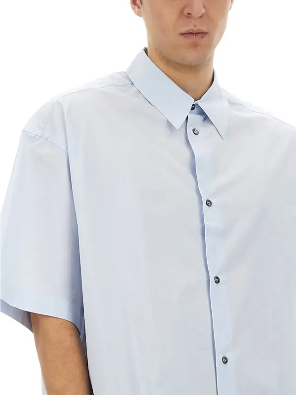 Studio Nicholson Short-sleeved Boxy Shirt - Azure
