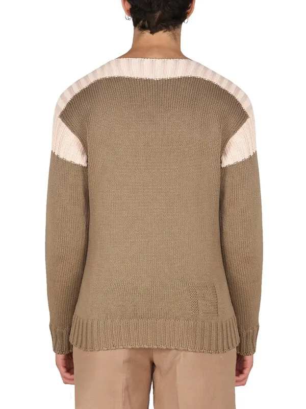 Fendi Cotton And Cashmere Sweater - Beige