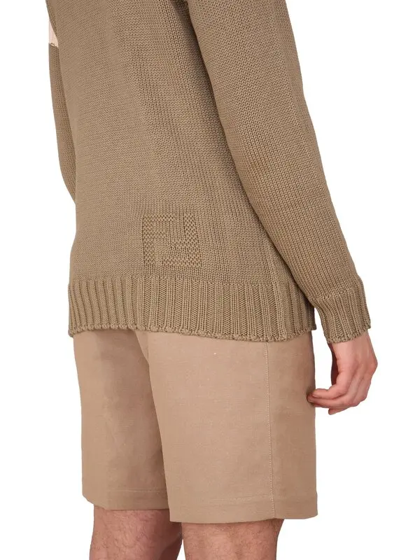 Fendi Cotton And Cashmere Sweater - Beige