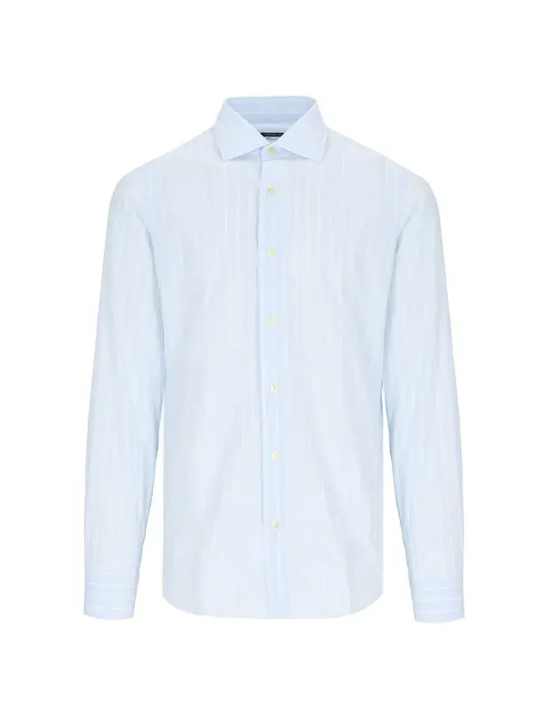 FINAMORE 1925 Milano' Classic Shirt - Light Blue