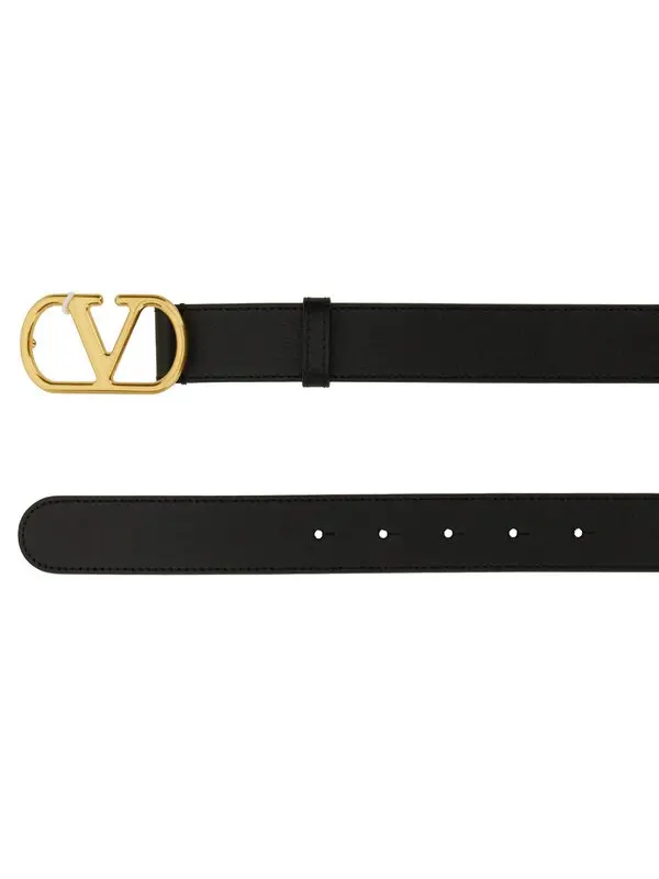 Valentino Garavani Vlogo Signature Leather Belt