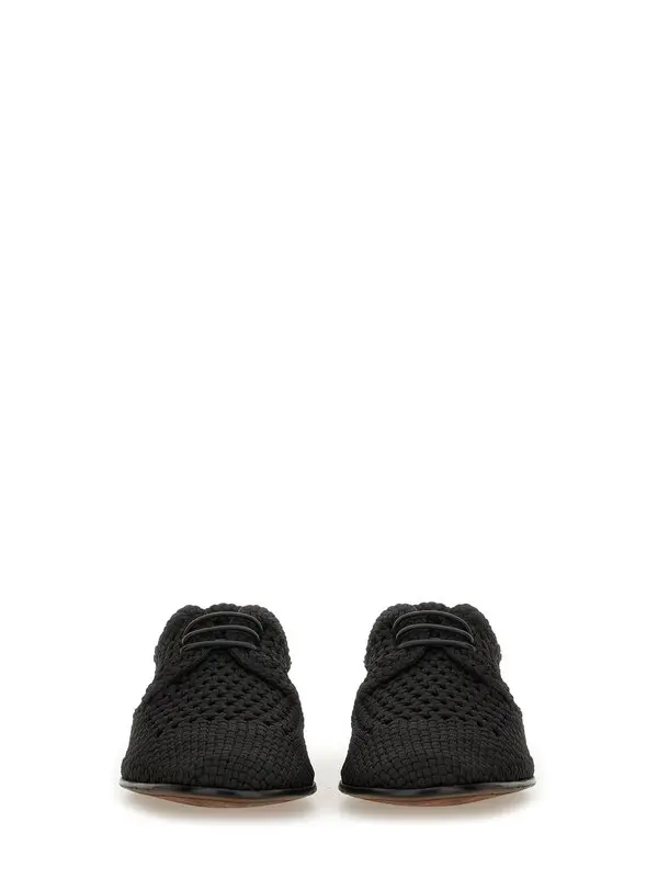 Dolce & Gabbana Woven Derby Shoe - Black