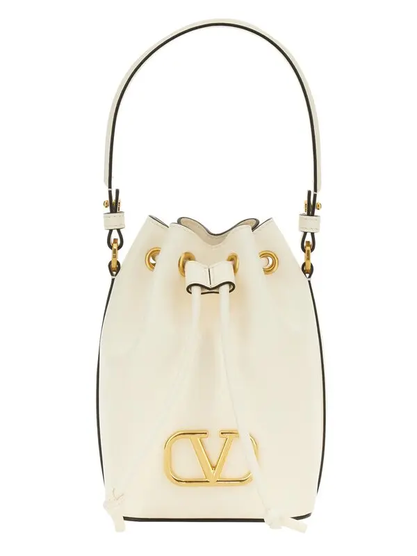 Valentino Garavani Vlogo Signature Mini Bucket Bag - Ivory