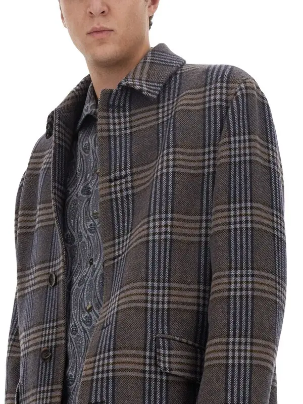 Etro Plaid Wool-blend Coat