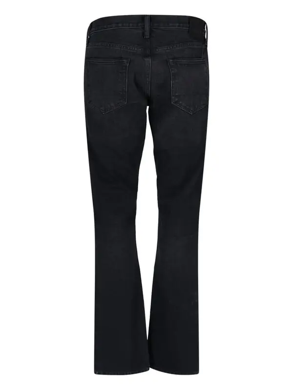 TOM FORD Logo Straight Leg Jeans - Black