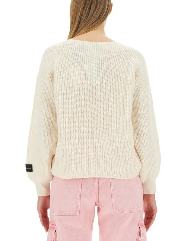 MSGM Knotted Sweater - White