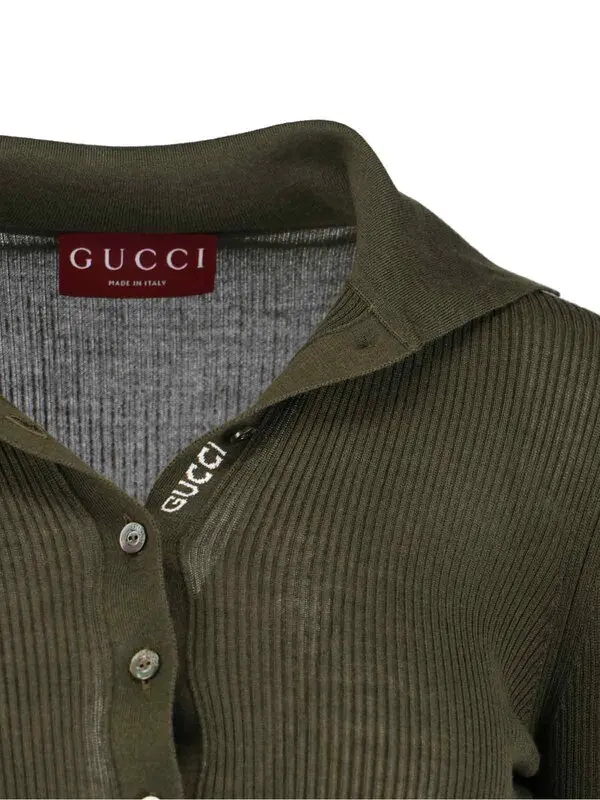 Gucci Web Knit Polo Shirt
