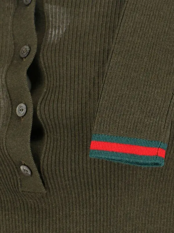 Gucci Web Knit Polo Shirt