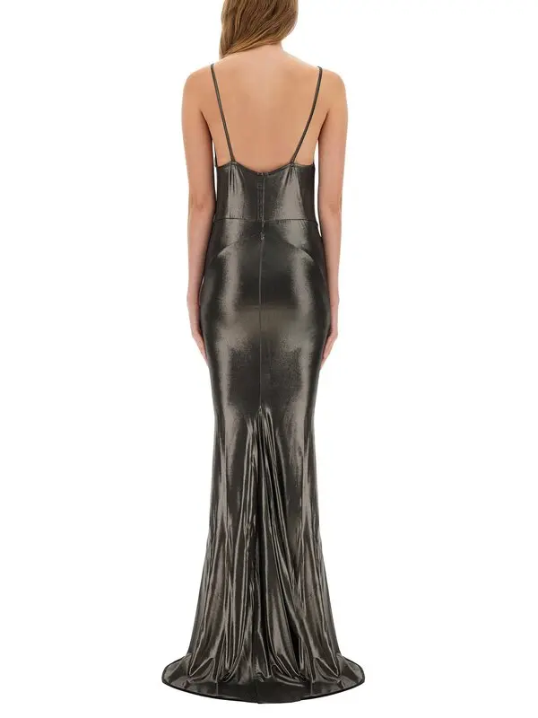 maxi dress black formal Wisteria Slinky Maxi Dress With Scarf