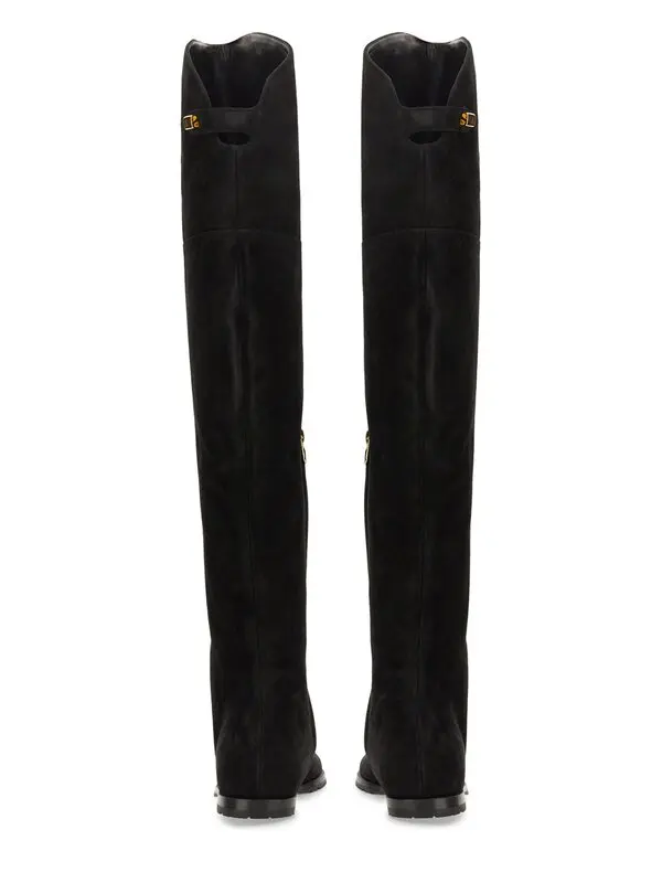 MAISON SKORPIOS Stefania Over-the-knee Boots - Black