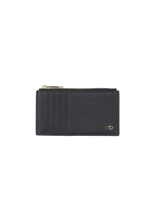 FERRAGAMO Gancini' Card Holder - Black