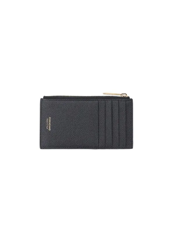 FERRAGAMO Gancini' Card Holder - Black