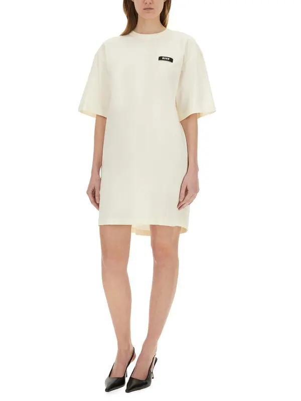 MSGM Short Dress With Logo