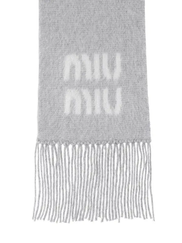 AND WANDER Logo Scarf - Gray