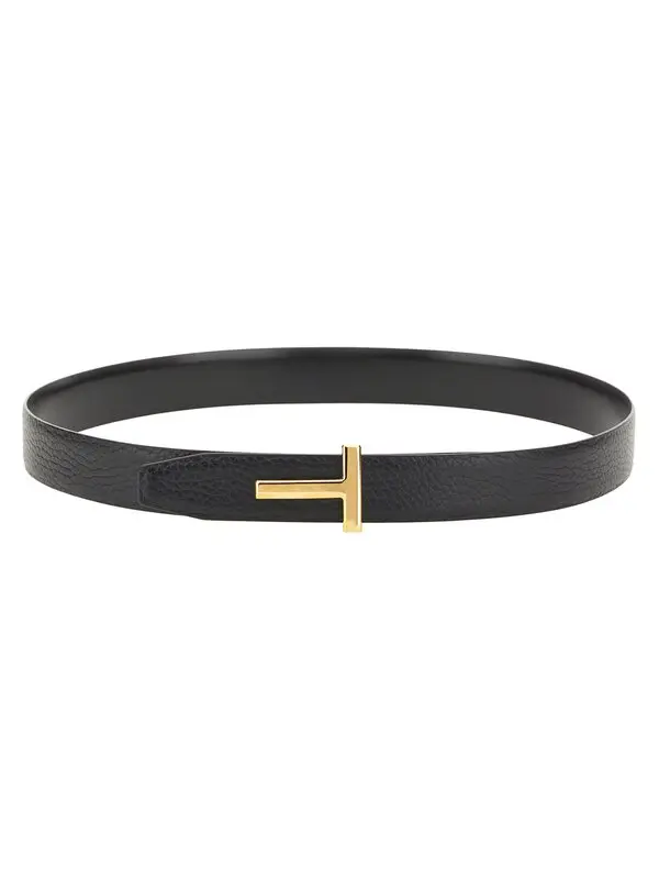TOM FORD Reversible "t Line" Belt - Black