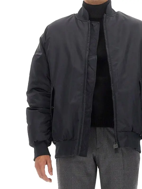 K-WAY Oversized Bomber Jacket - Black