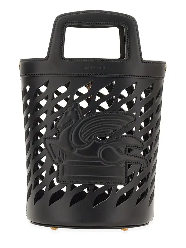 Etro Leather Bucket Bag - Black